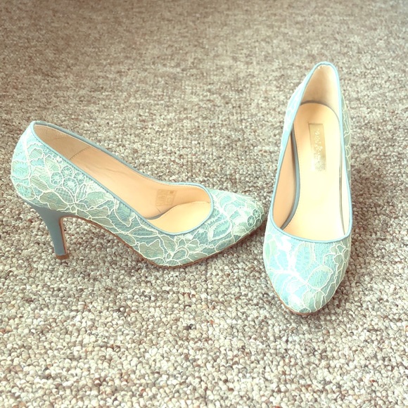 Rachel Simpson | Shoes | Rachel Simpson Blue Lace Shoes | Poshmark